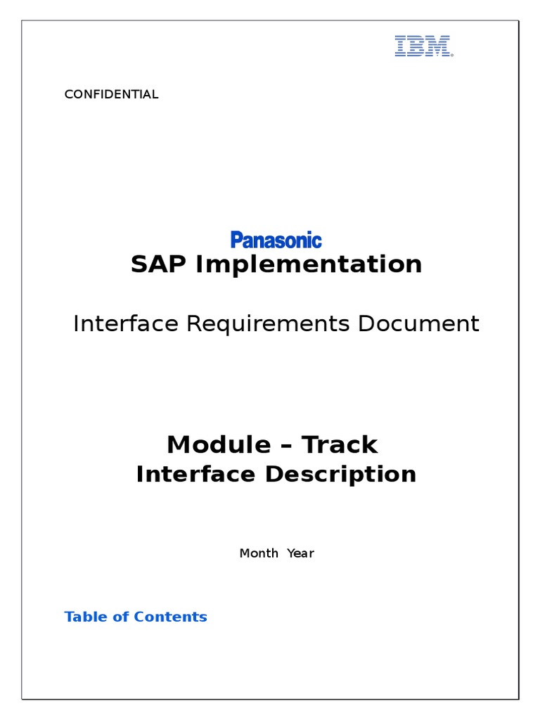 Interface Requirement Document | PDF