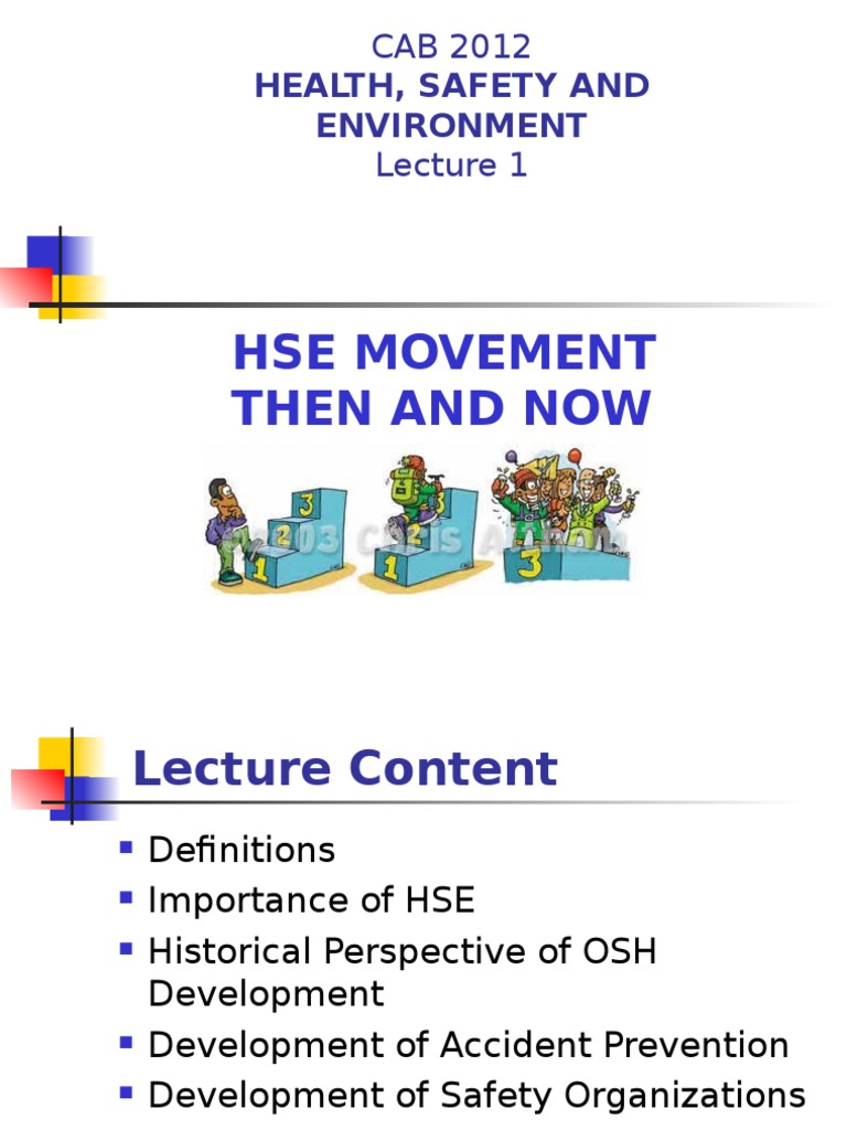 Lecture1 HSE Movement | PDF | Occupational Safety And Health | Safety
