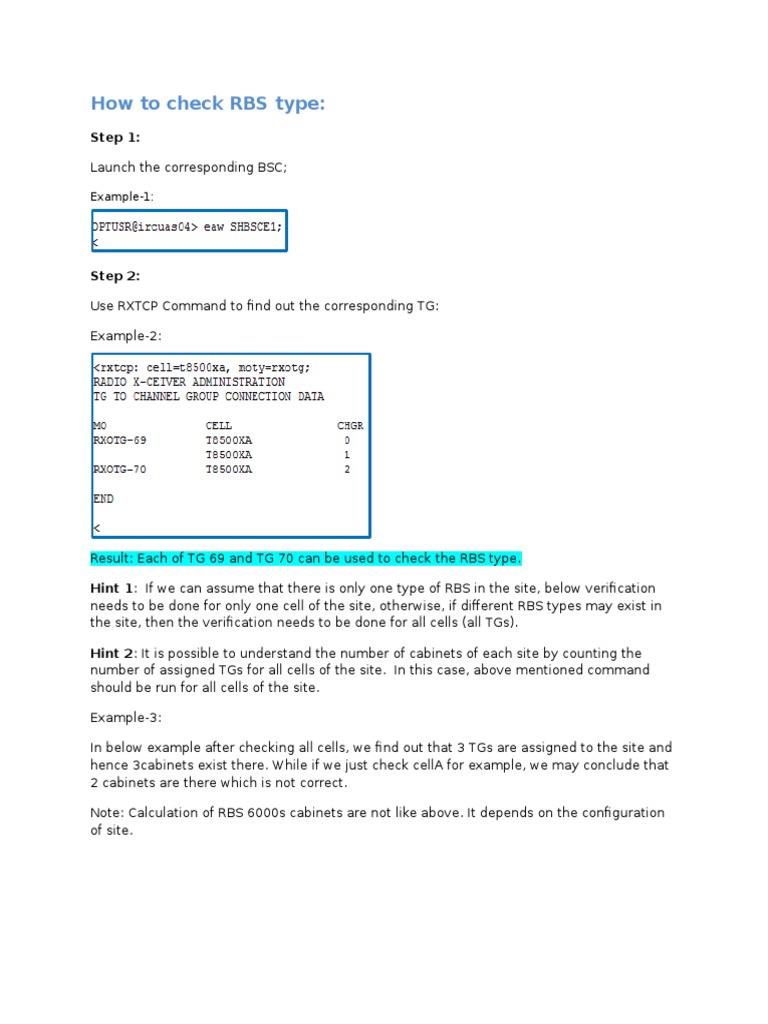 How to Check RBS Type via WinFiol