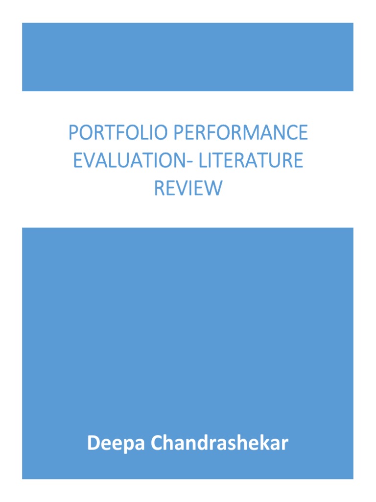 Portfolio Performance Evaluation | PDF | Sharpe Ratio | Capital Asset ...