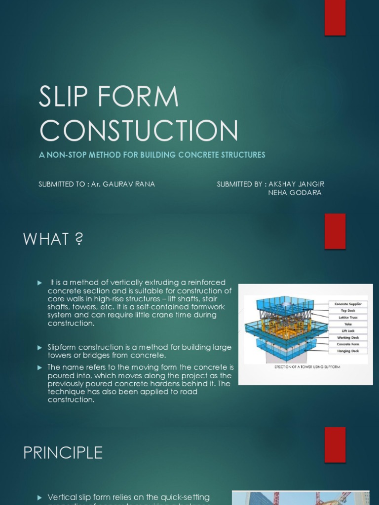 Slip Form Constuction. | PDF | Concrete | Building Materials