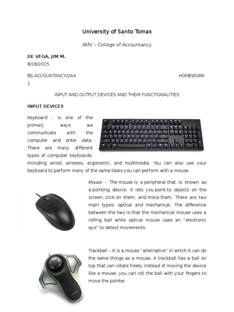 Input and Output Devices | PDF | Computer Data Storage | Printer ...