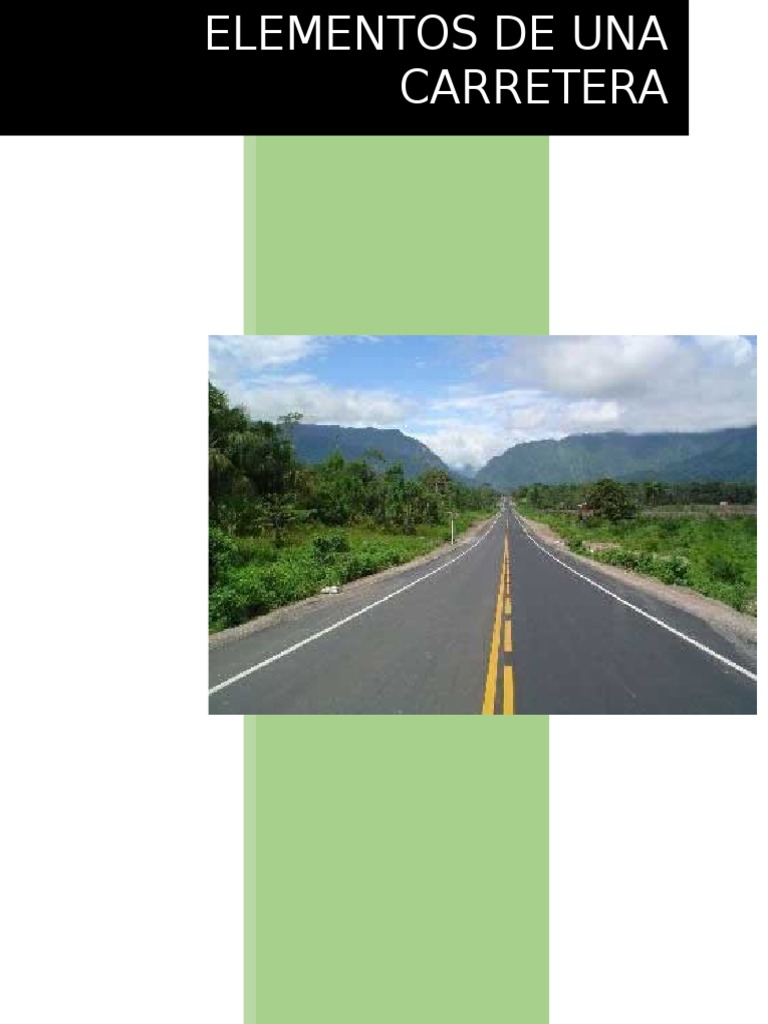 Elementos de Una Carretera | PDF | Infraestructura de transporte | La ...