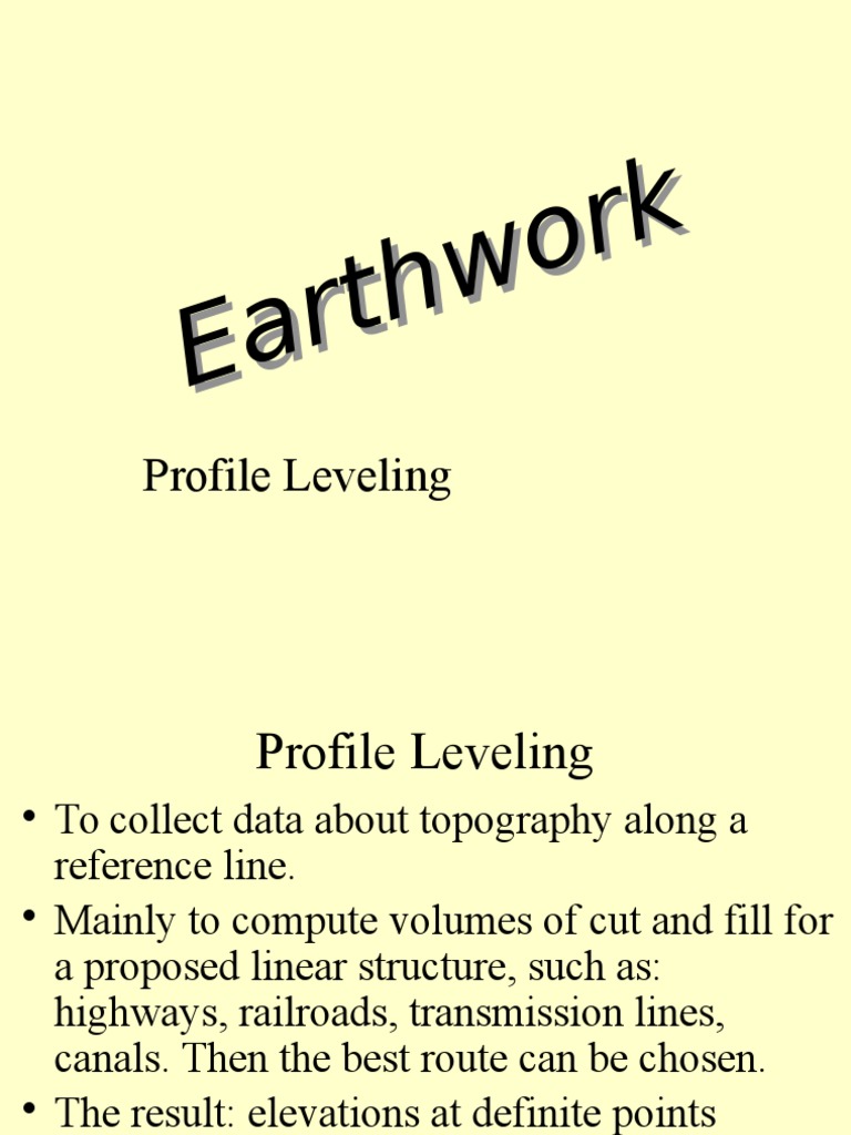 Profile Leveling | PDF | Teaching Mathematics | Science