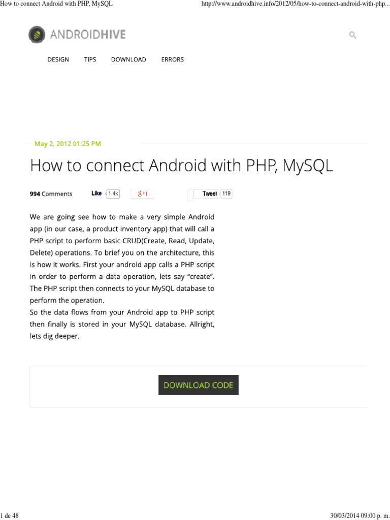 How To Connect Android With Php Mysql Pdf Php Json