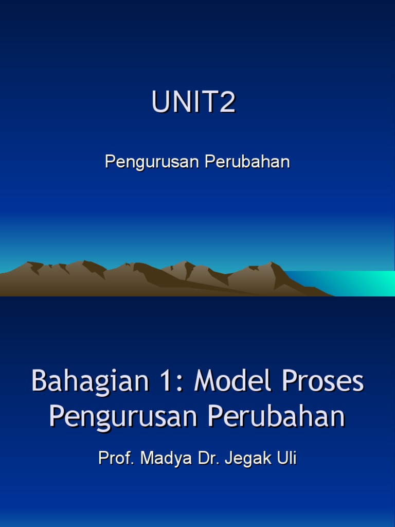 Unit 2 Model Proses Pengurusan Perubahan | PDF