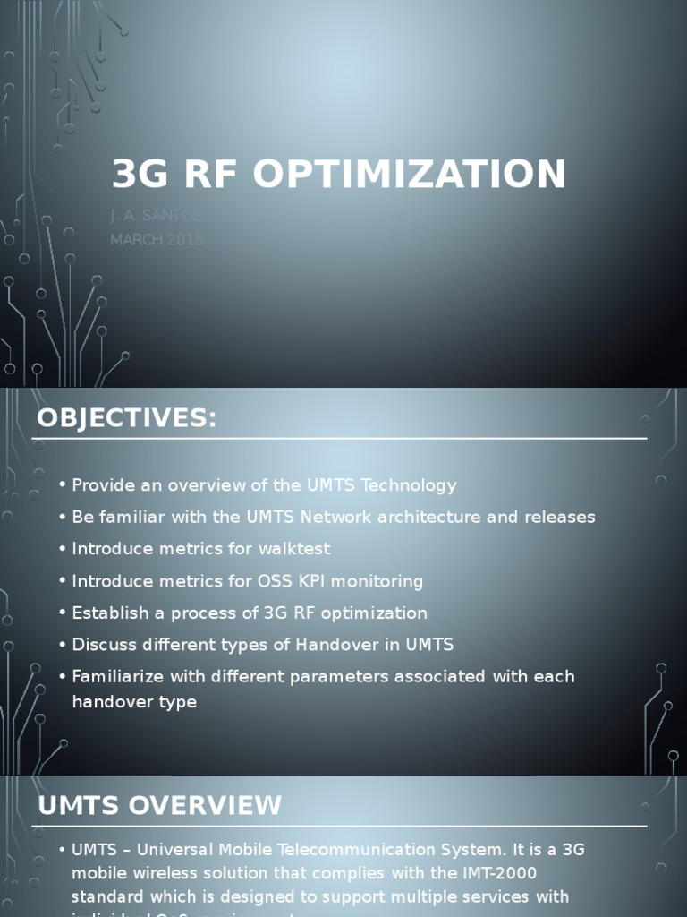 3G RF Optimization | PDF | 3 G | High Speed Packet Access