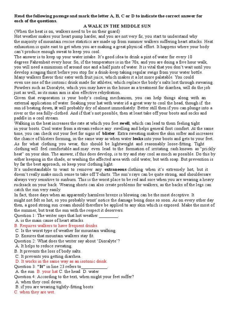 Reading Comprehension Da | PDF | Hunter Gatherer | Carbohydrates