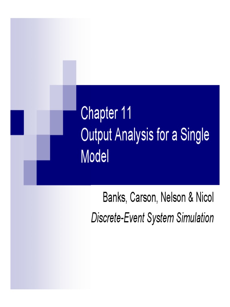 Output Analysis in Discrete-Event Simulation | PDF