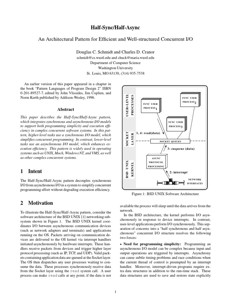 Half Sync Half Async | PDF | Network Socket | Thread (Computing)