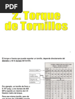 Tabla Torques Pernos | PDF | Tornillo | Perforar