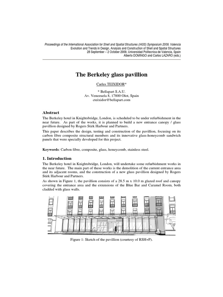 Berkeley Glass Pavillion | PDF | Beam (Structure) | Composite Material
