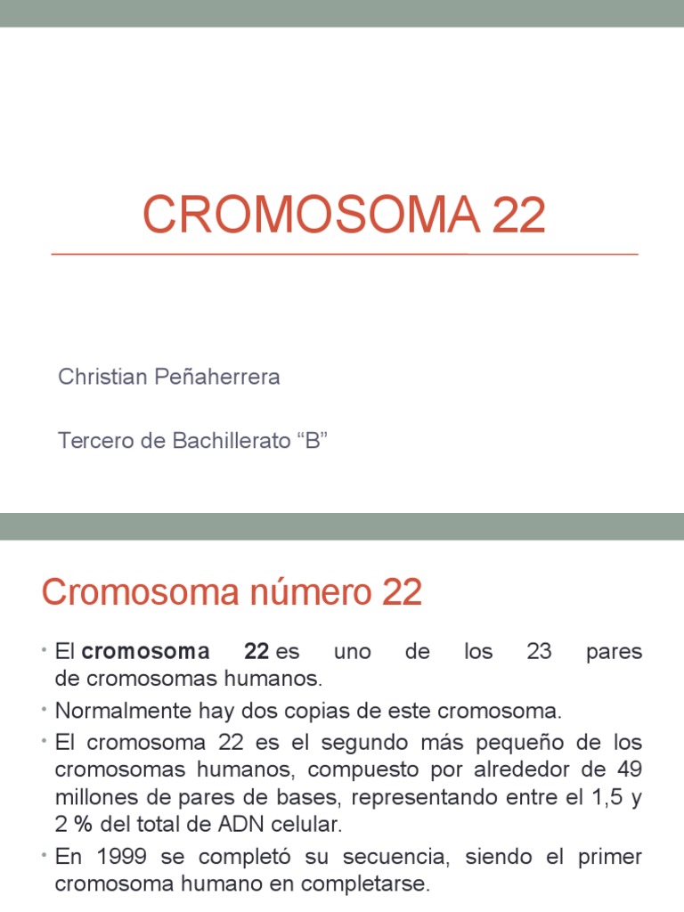 Enfermedades del Cromosoma 22 | PDF | Cáncer | Genética