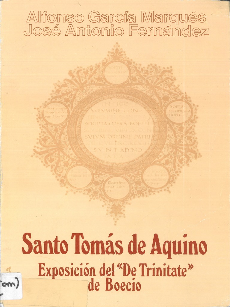 Exposición Del "De Trinitate" de Boecio - Tomas de Aquino (Super Boetium de Trinitate) (EUNSA ...