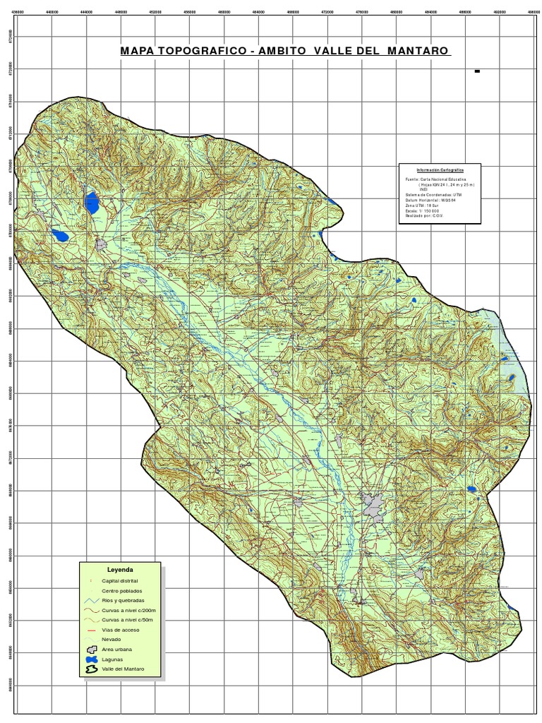 Mapa del Valle del Mantaro | PDF