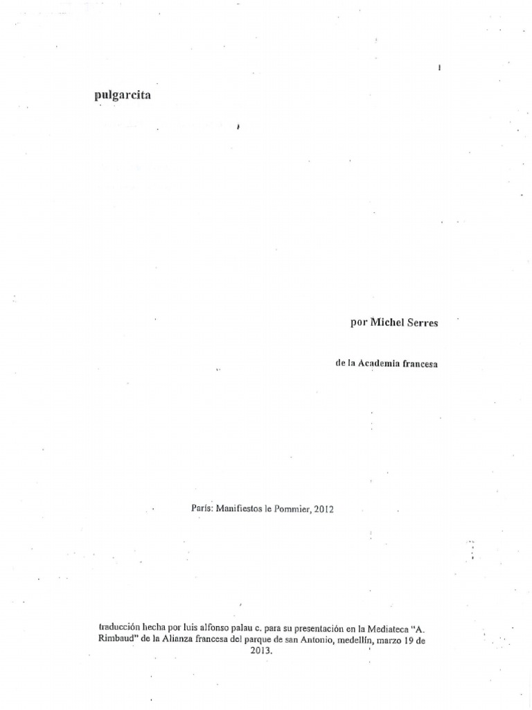 Pulgarcita Michel Serres | PDF