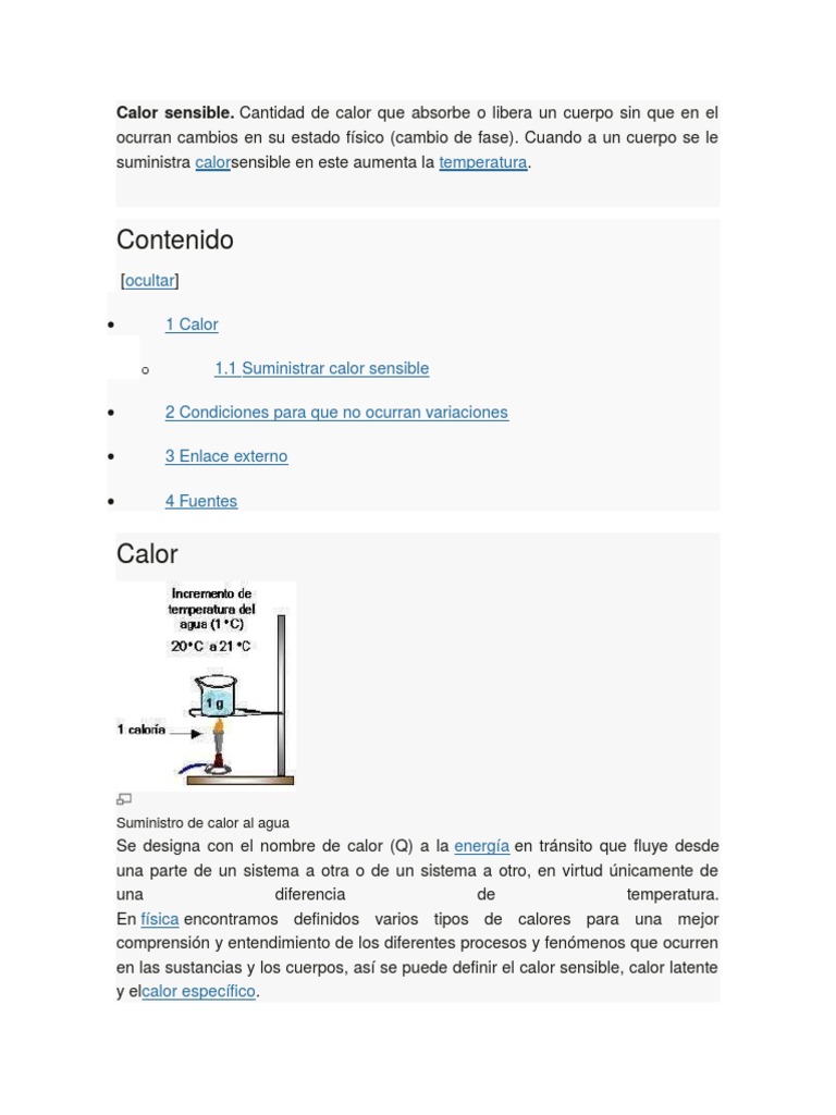 Calor Sensible y Latente | PDF | Calor latente | Calor