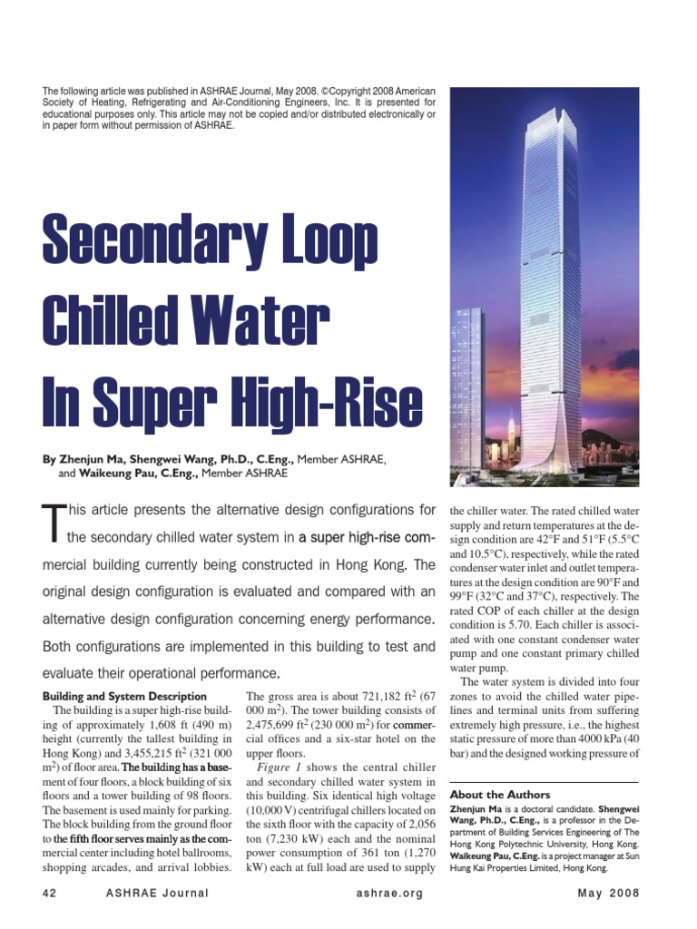 Secondary Loop Chilled Water in Super High Rise BLDG | PDF | Heat ...