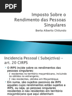 Tabela IRPS | PDF | Imposto de Renda | Impostos