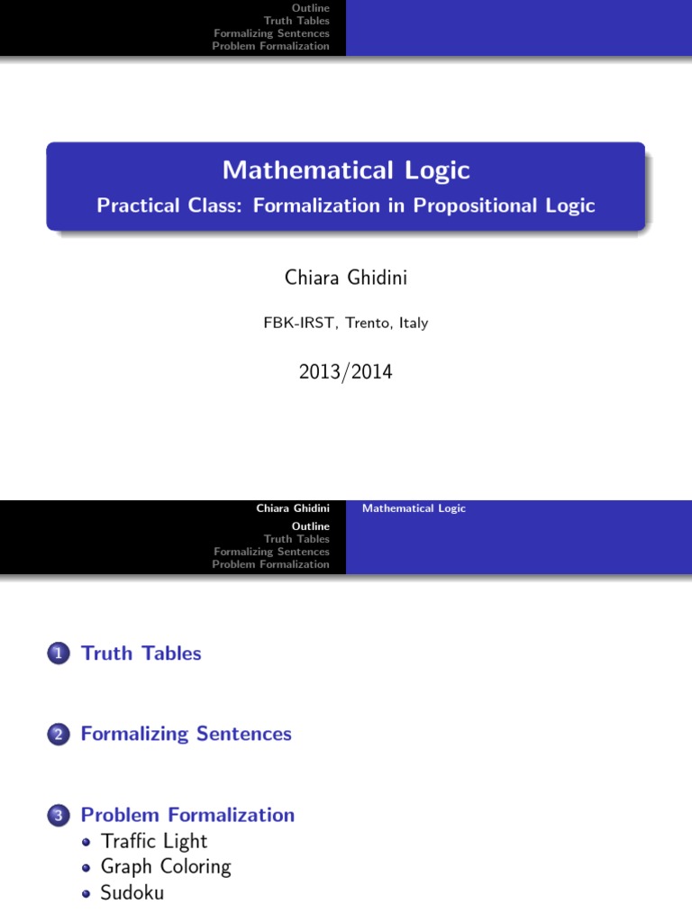 Propositional Logic | PDF | Interpretation (Logic) | Truth Propositional Logic | PDF | Interpretation (Logic) | Truth