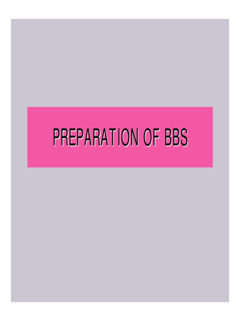 Preparation of Bbs | PDF