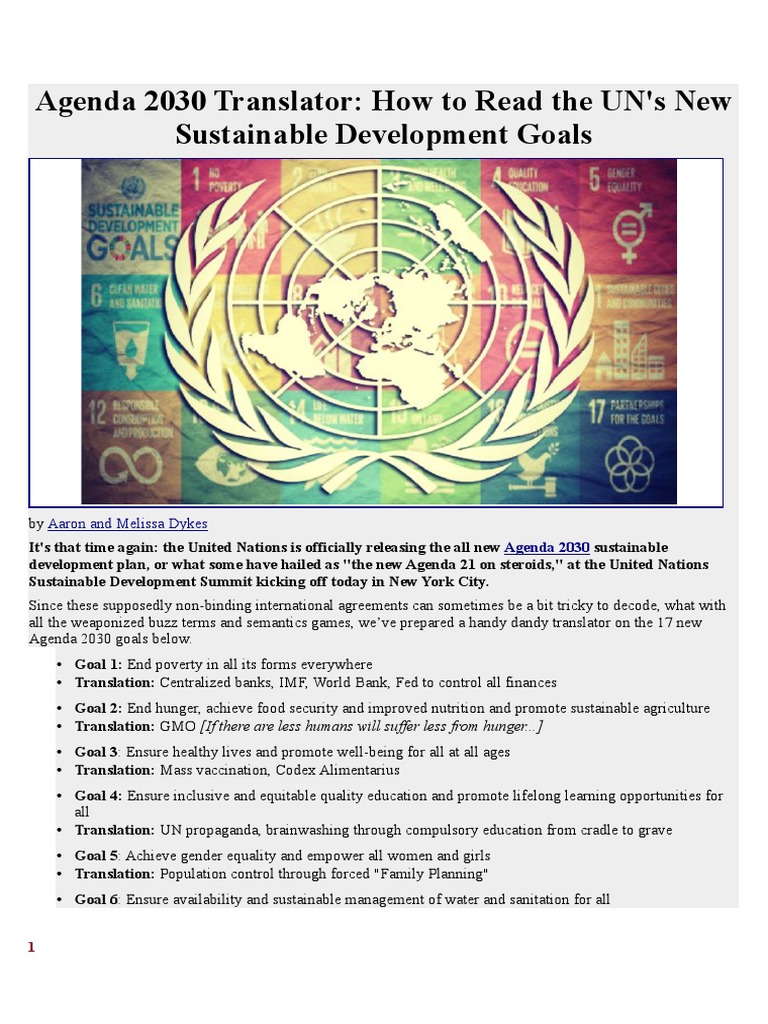 Decoding Agenda 2030 Goals | PDF | Sustainability | United Nations