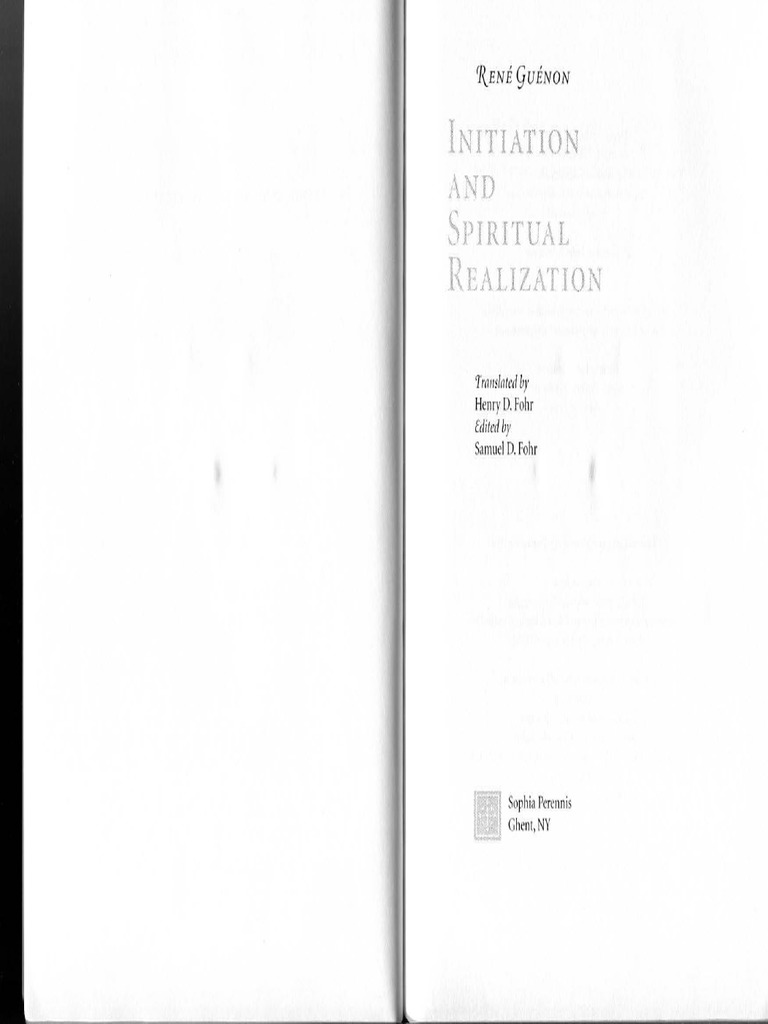 Initiation and Spiritual Realization | PDF