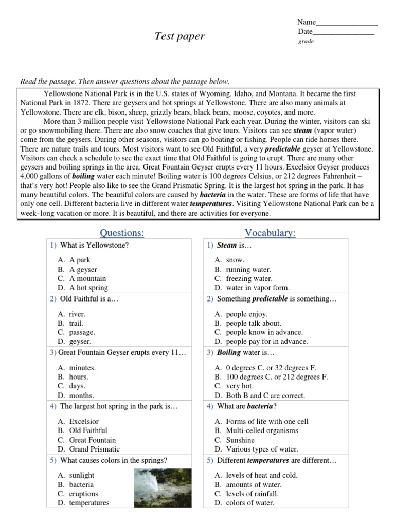 Yellowstone | PDF | Yellowstone National Park | Nature