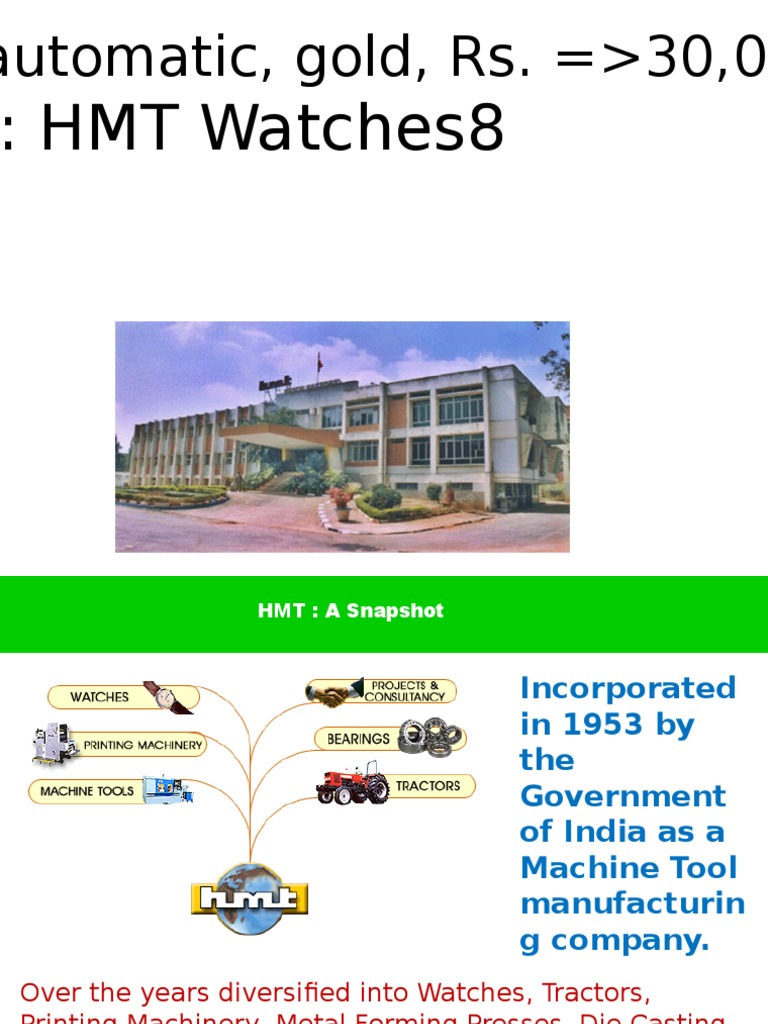 HMT Watches: History and Marketing Strategy | PDF | Watch | Business ...