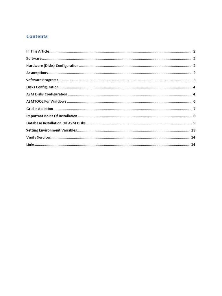 Oracle Grid 11 2 Asm Standalone Nonrac On Windows64bit Pdf Oracle Database I Pv6