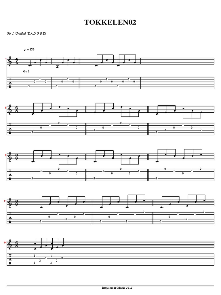 Guitar Tab for Untitled Song | PDF