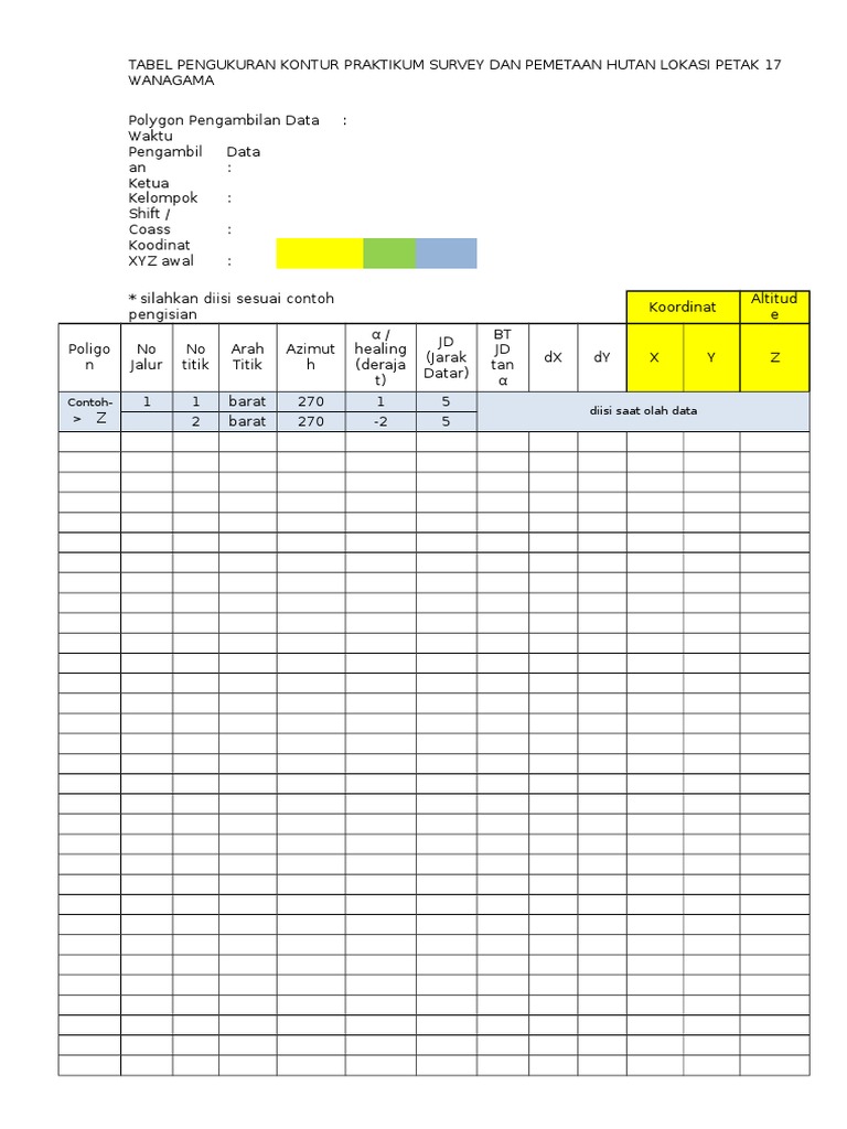 Tally Sheet Kontur Fix | PDF
