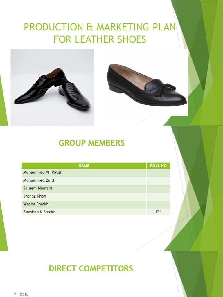 Leather Shoes Marketing & Production Plan | PDF | Inventory | Revenue