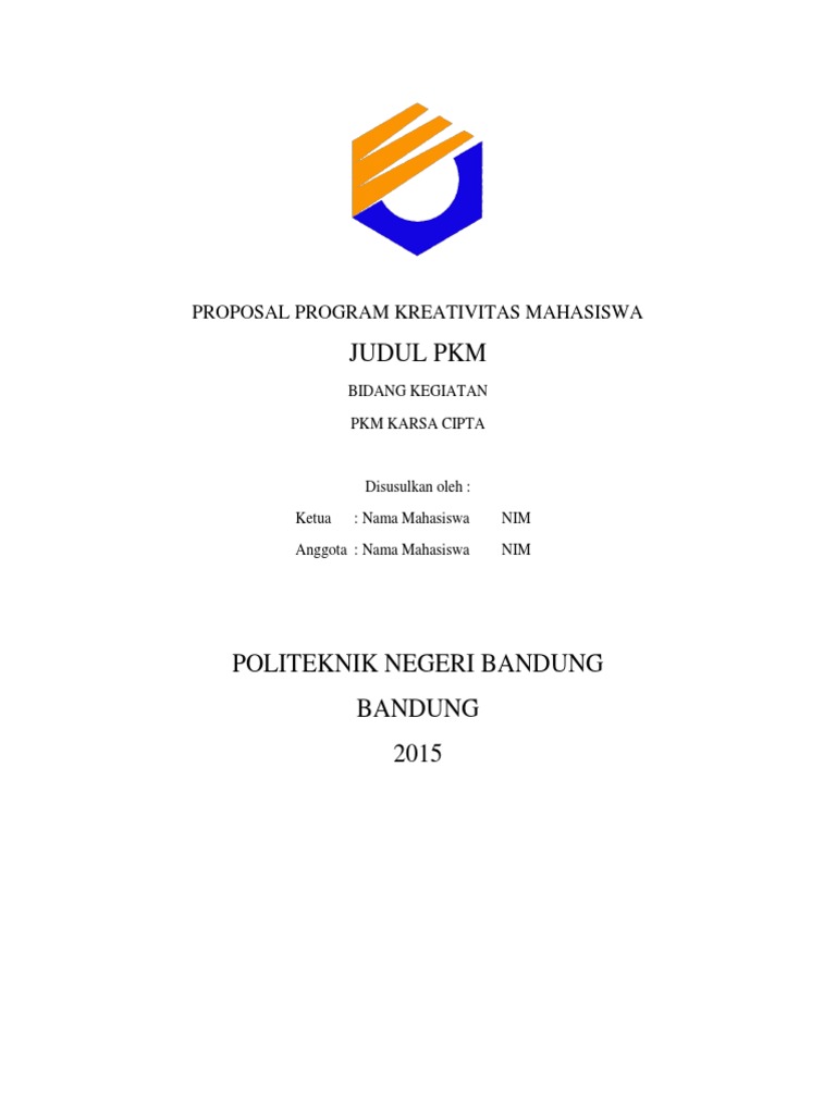 Contoh Cover Proposal PKM KC | PDF | Seni
