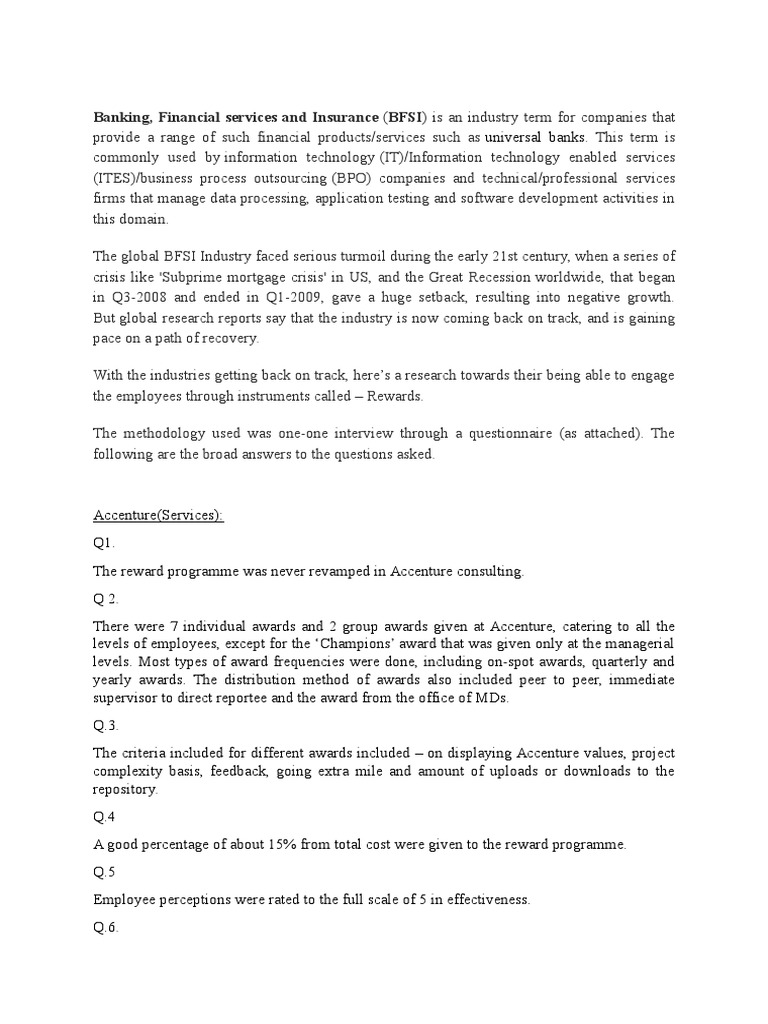 BFSI Segment | PDF | Business Process Outsourcing | Business