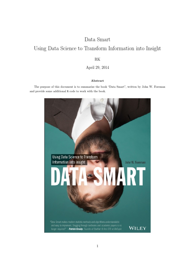 Data Smart Book Summary | PDF | California Wine | Errors And Residuals