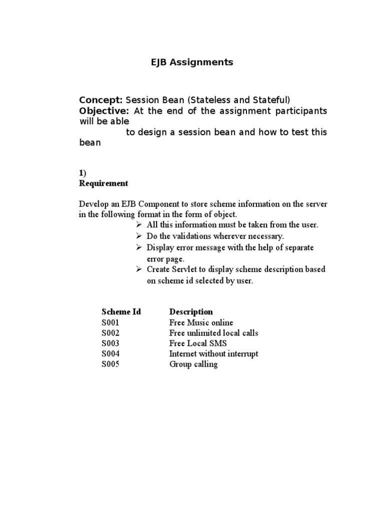 EJB Assignment | PDF | Computers
