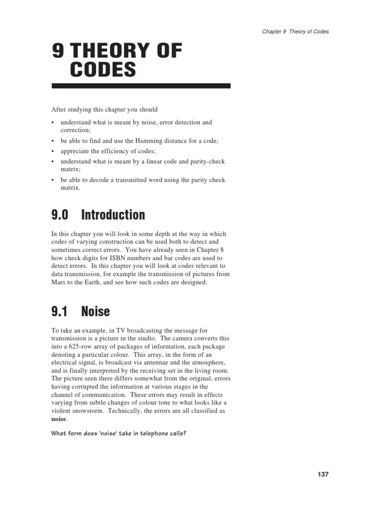 Detect and Correct Errors with Codes | PDF | Code | Discrete Mathematics