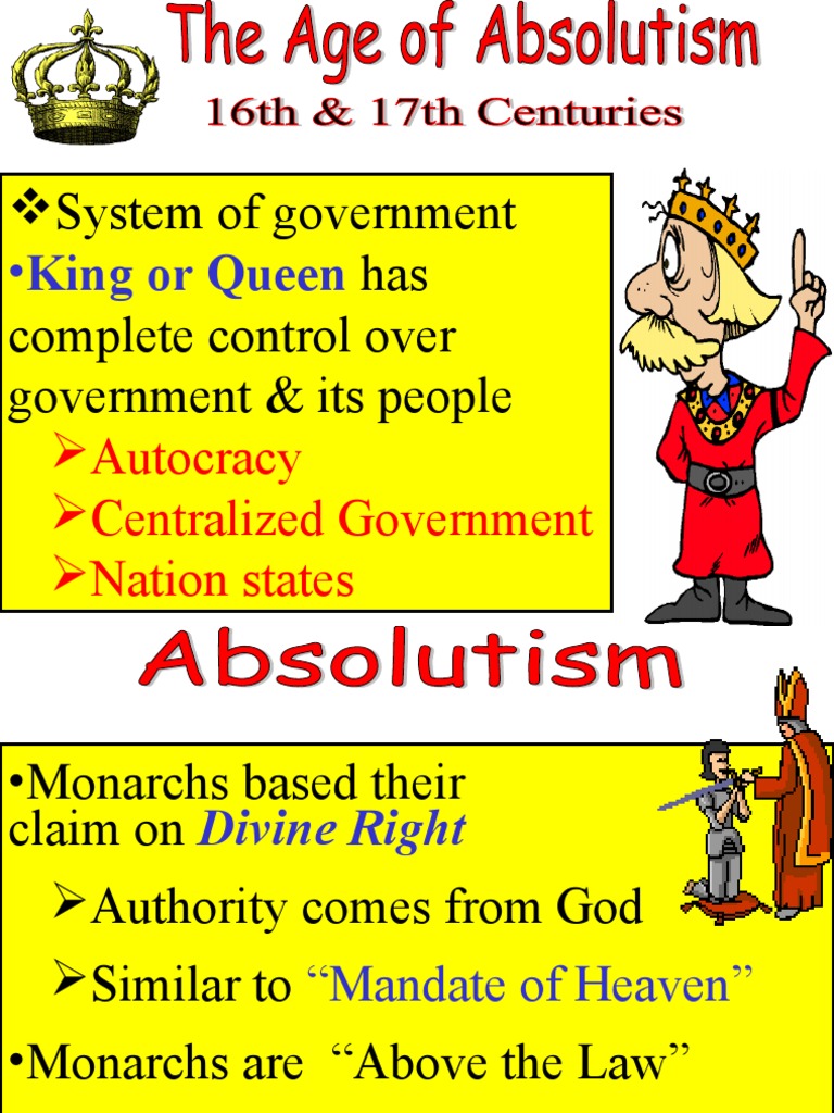 Absolutism Unit Powerpoint | PDF | Absolute Monarchy | Oliver Cromwell