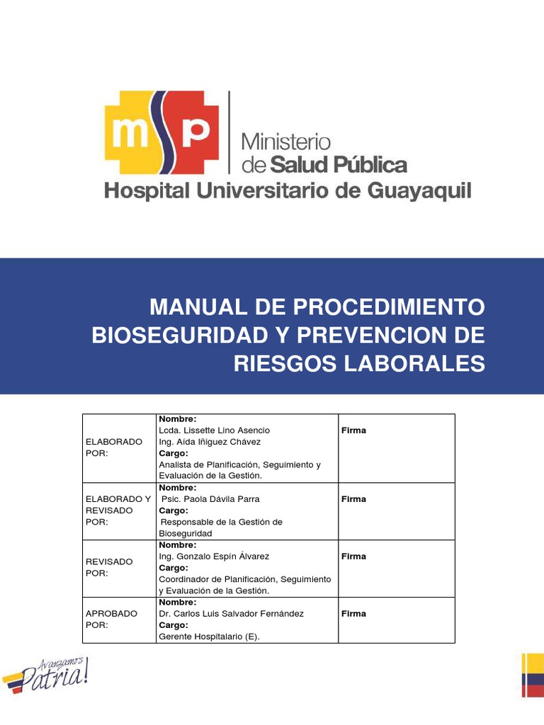 Manual de Procedimiento de Bioseguridad | PDF | Residuos | Hospital