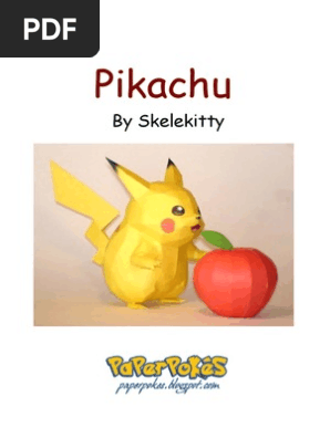 Plantilla Recortable De Pikachu Pokémon Archivos Papercraft Gratis