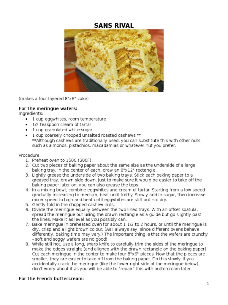 Advanced Baking Recipes | PDF | Meringue | Cakes
