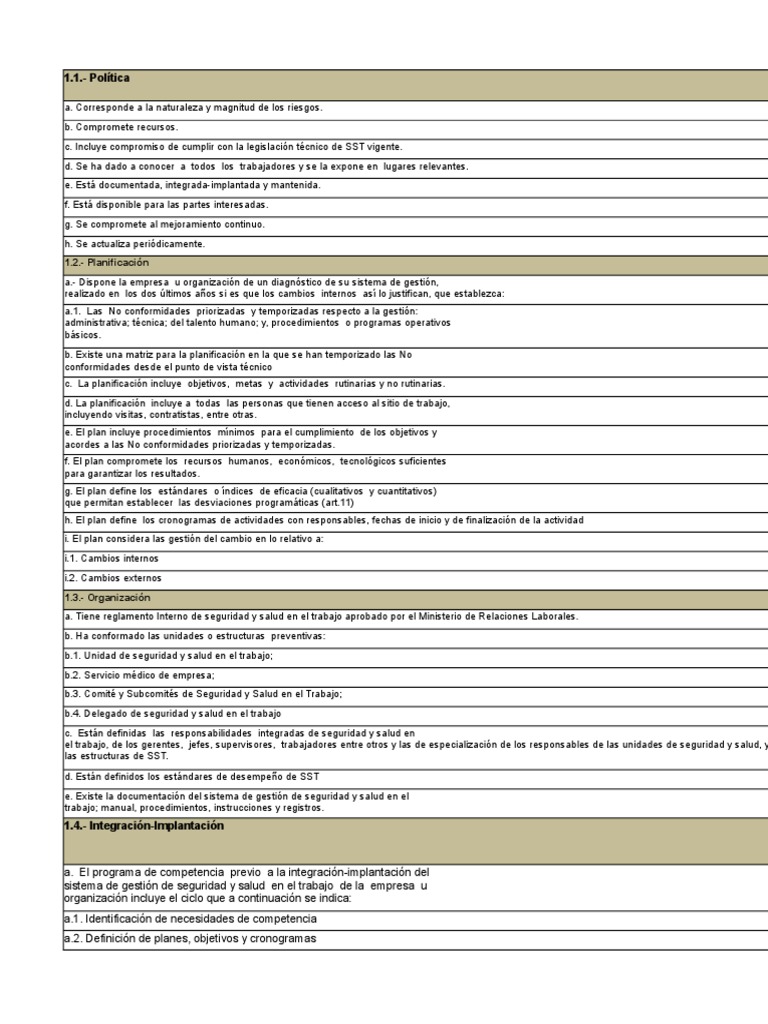Matriz Sadr en Gestión de SST | PDF | Planificación | Auditoría