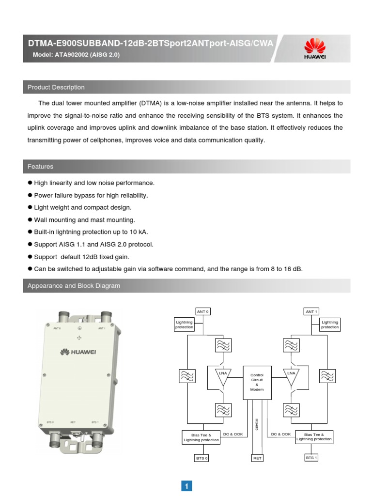 Huawei Tma | PDF | Electricity | Telecommunications