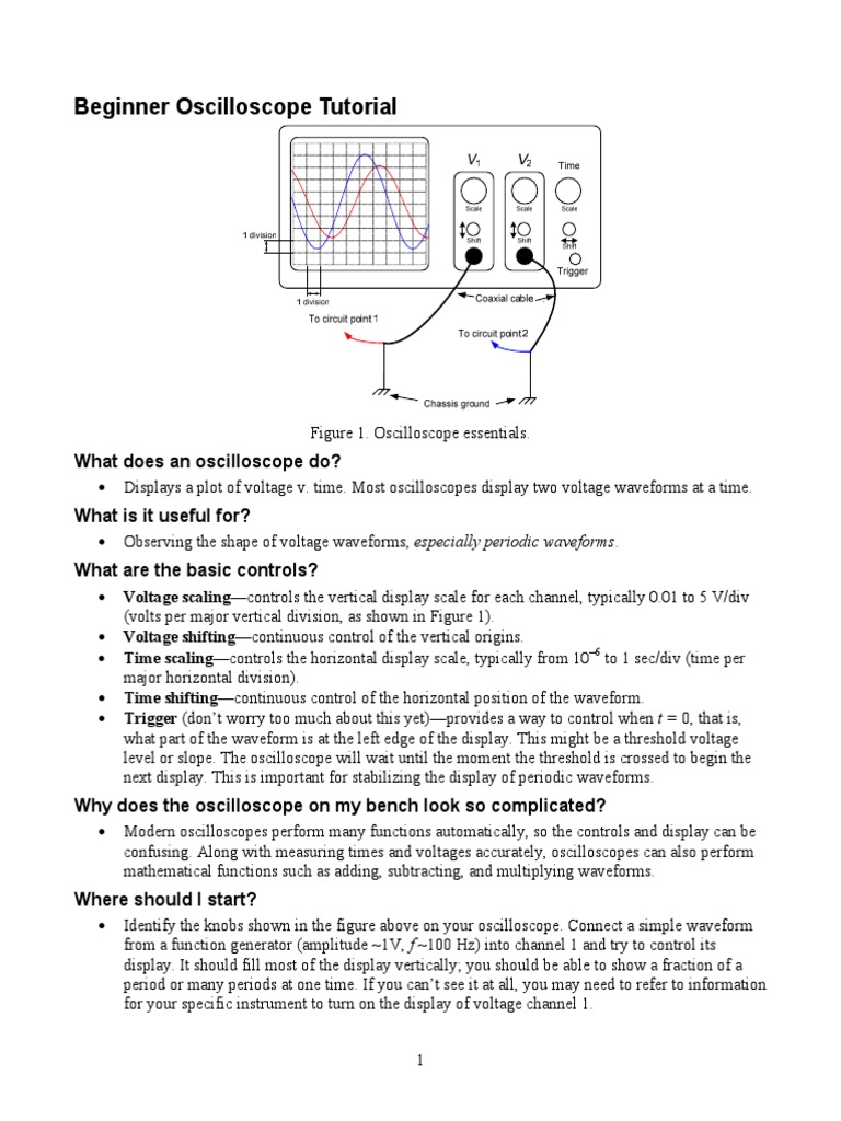 Oscilloscope Tutorial Beginner | PDF | Electronics | Telecommunications ...