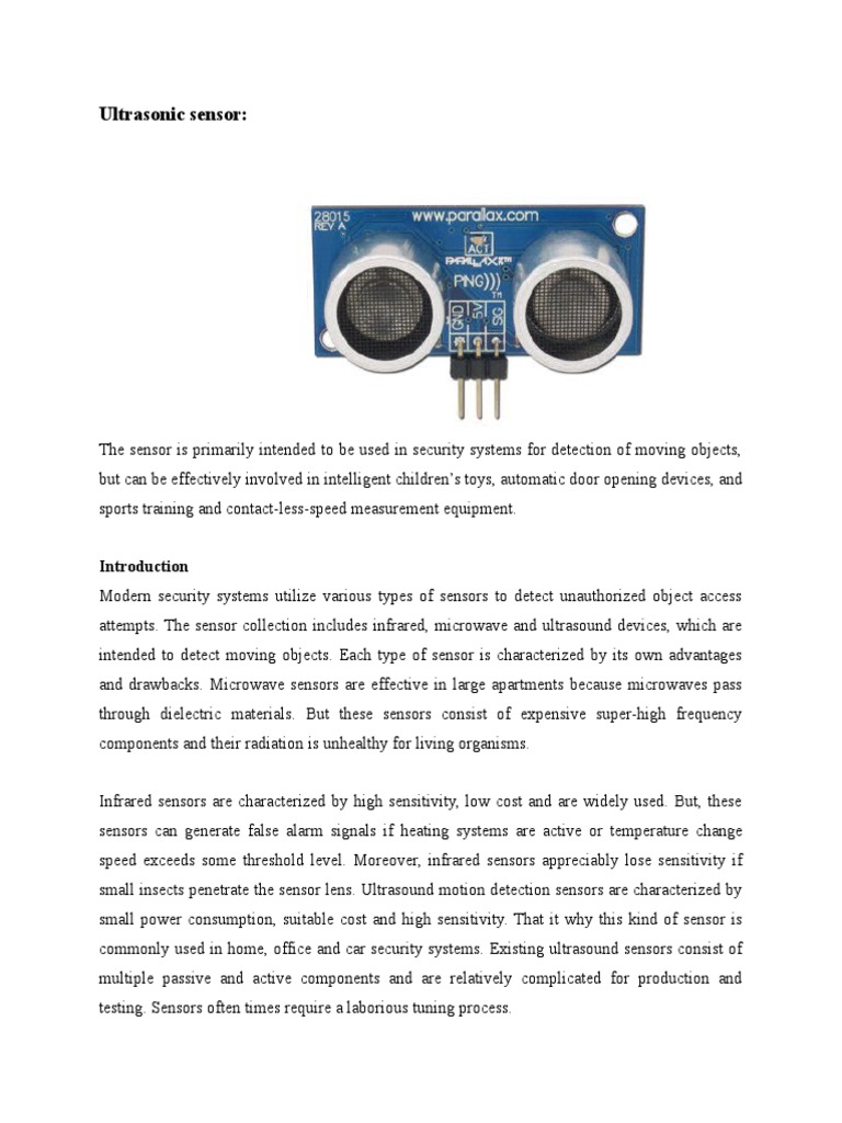 Ultrasonic Sensor | Security Alarm | Ultrasound