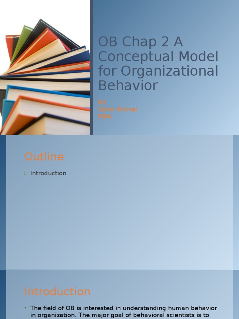 Conceptual Model For Organizational Behaviour | PDF | Self ...