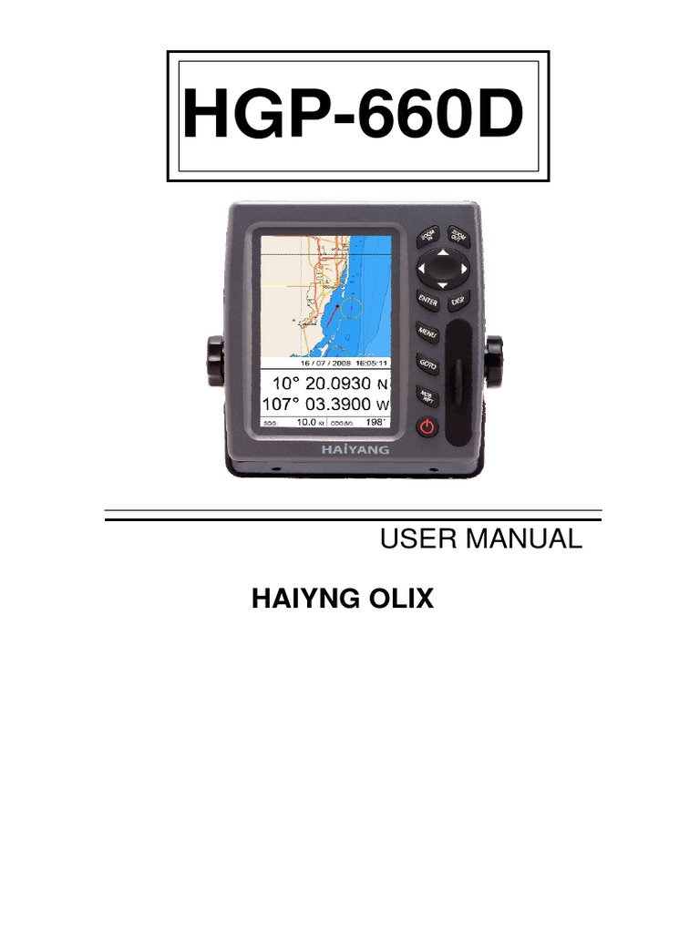 Haiyang Elcome 660 ChartPlotter | PDF | Global Positioning System | Navigation