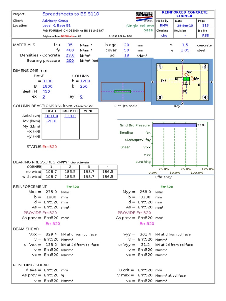 RCC81 Foundation Pads | PDF | Incremental Computing | Microsoft Excel