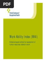 WAI - Work Ability Index | PDF | Psychology | Diseases And Disorders